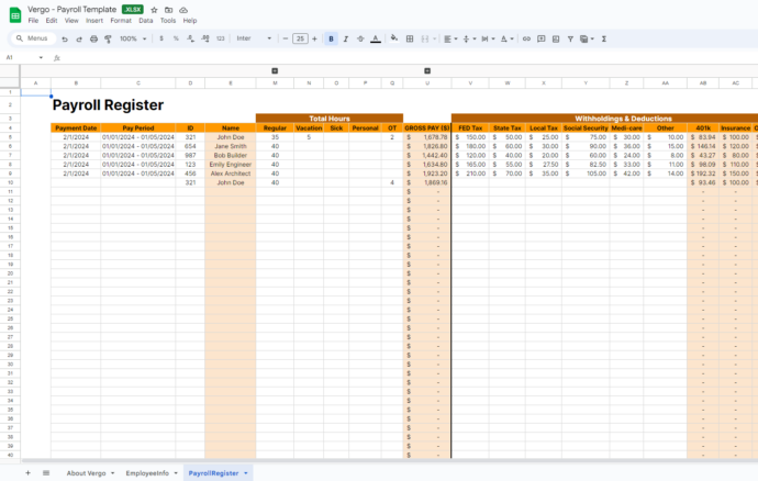 Construction Materials Inventory Template