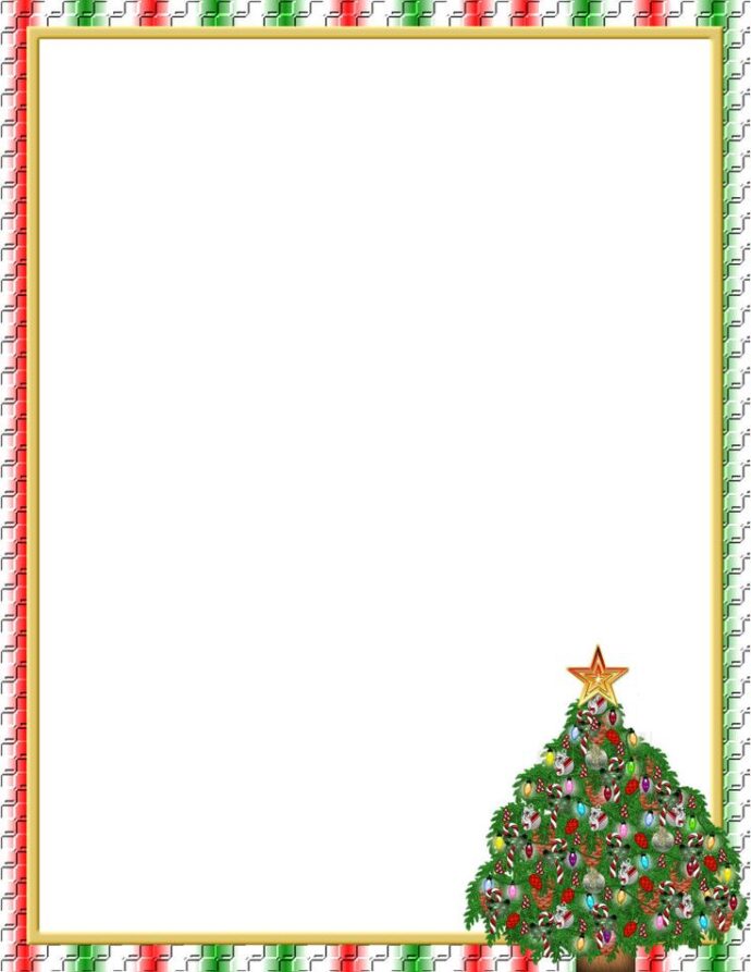 Free Christmas Tree Letterhead Template