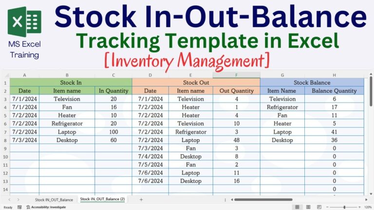Gift Shop Inventory Template