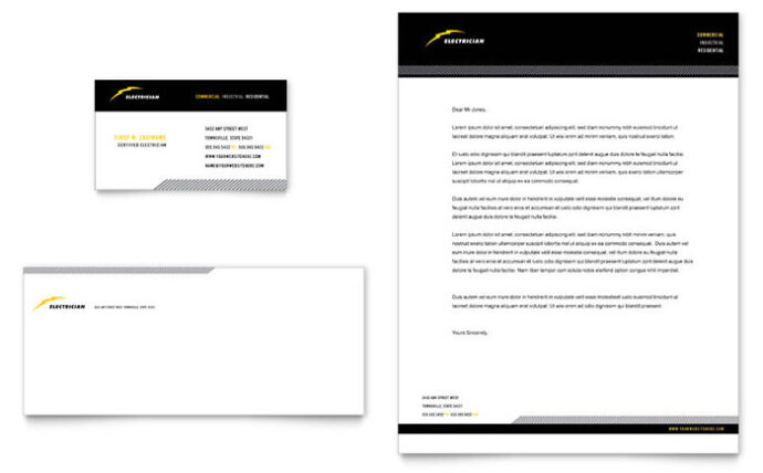 Letterhead Template For Electrical Company