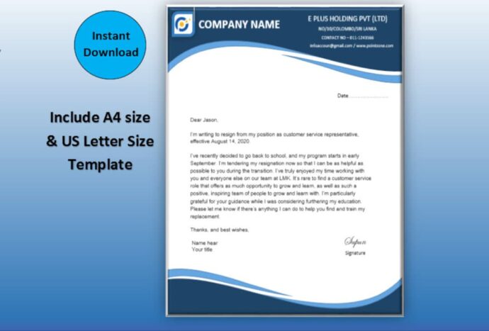 Private Limited Company Letterhead Template