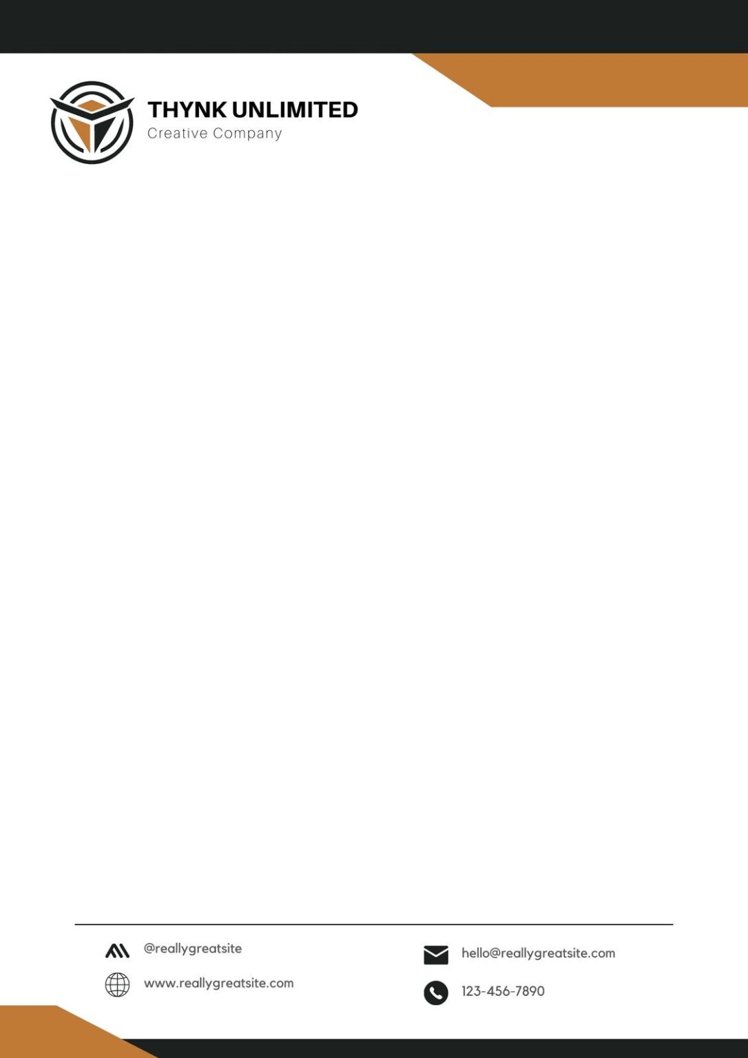 Professional Letterhead Graphic Design Template