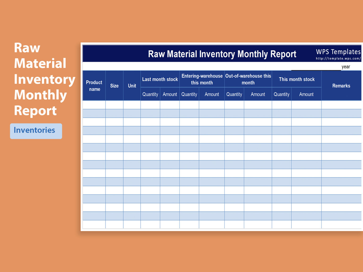 Raw Materials Inventory Template
