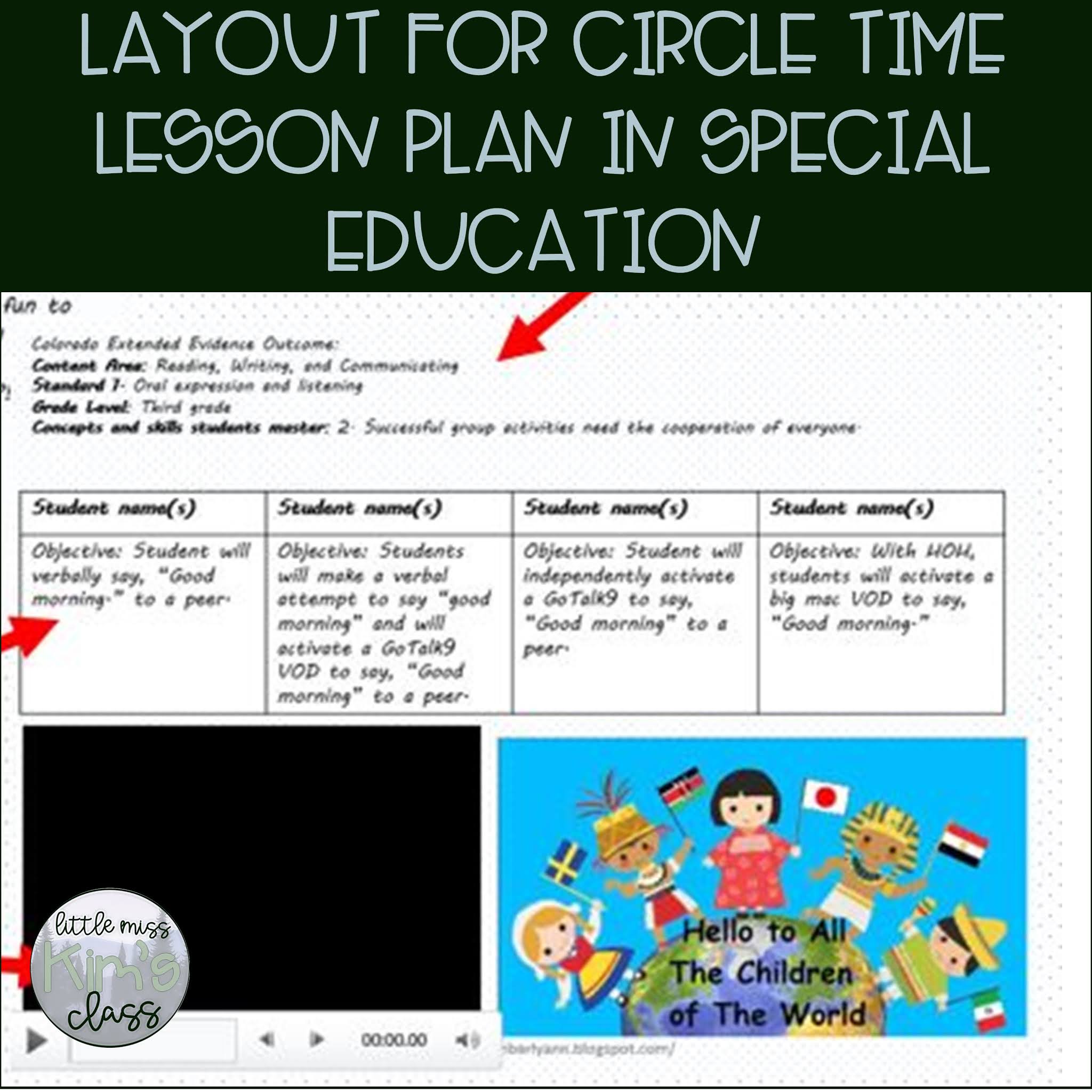 Circle Time Lesson Plan Template