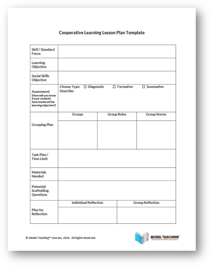 Cooperative Learning Lesson Plan Template