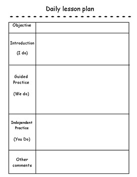 I Do We Do You Do Lesson Plan Template