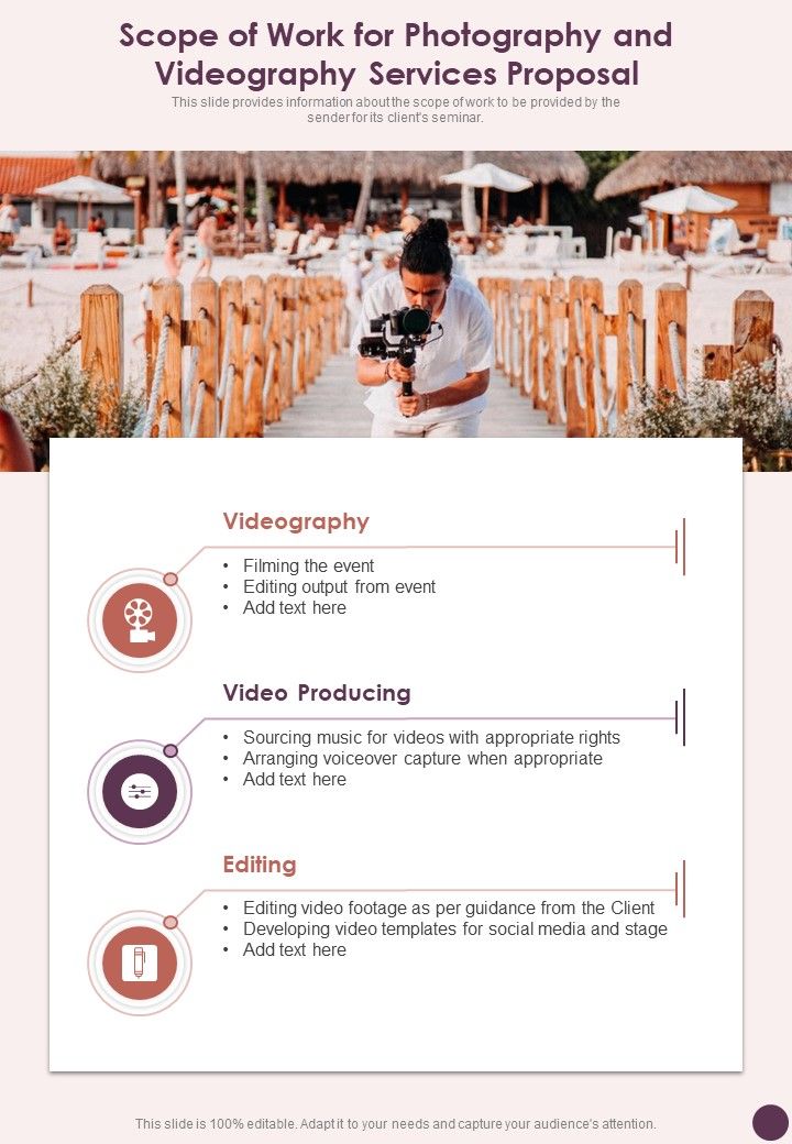 Photography Scope Of Work Template